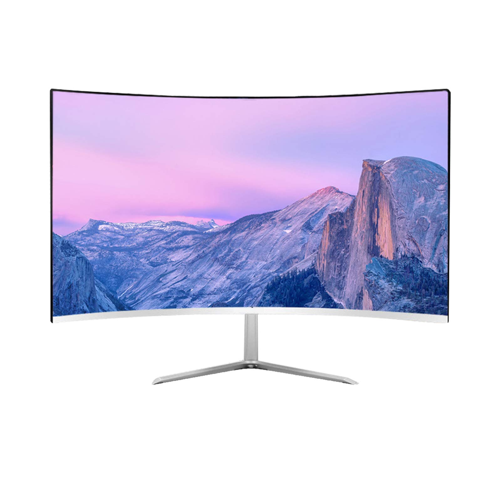 YILANJUN Monitor, Display, 24/27/28/32 Inch Curved/Straight Screen 60/75/144/240 Hz White/Black-red/Black (Multiple Specifications), for Internet Cafes, Living Rooms, Offices