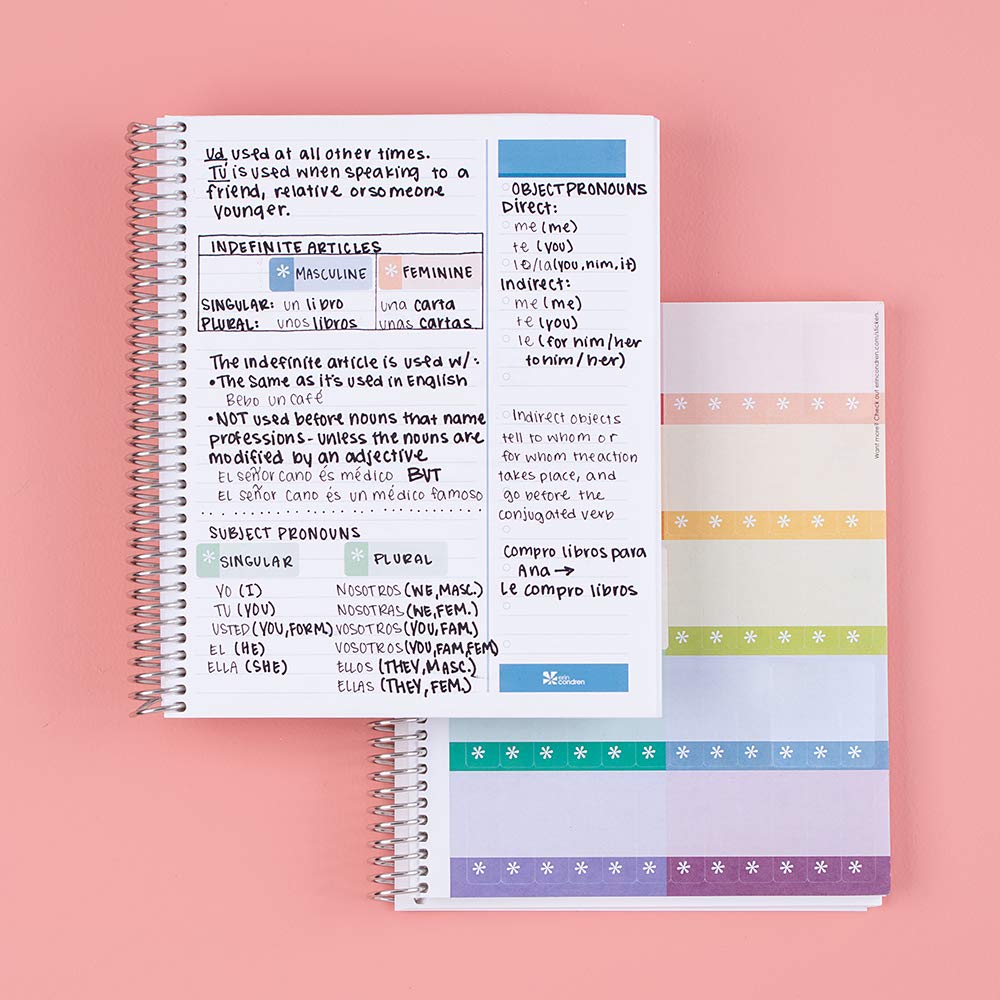 8.5" x 11" Spiral Bound Productivity Notebook - Blissful Garden. 160 Lined Page & to Do List Organizer Notebook. 80Lb Thick Mohawk Paper. Stickers Included by Erin Condren.