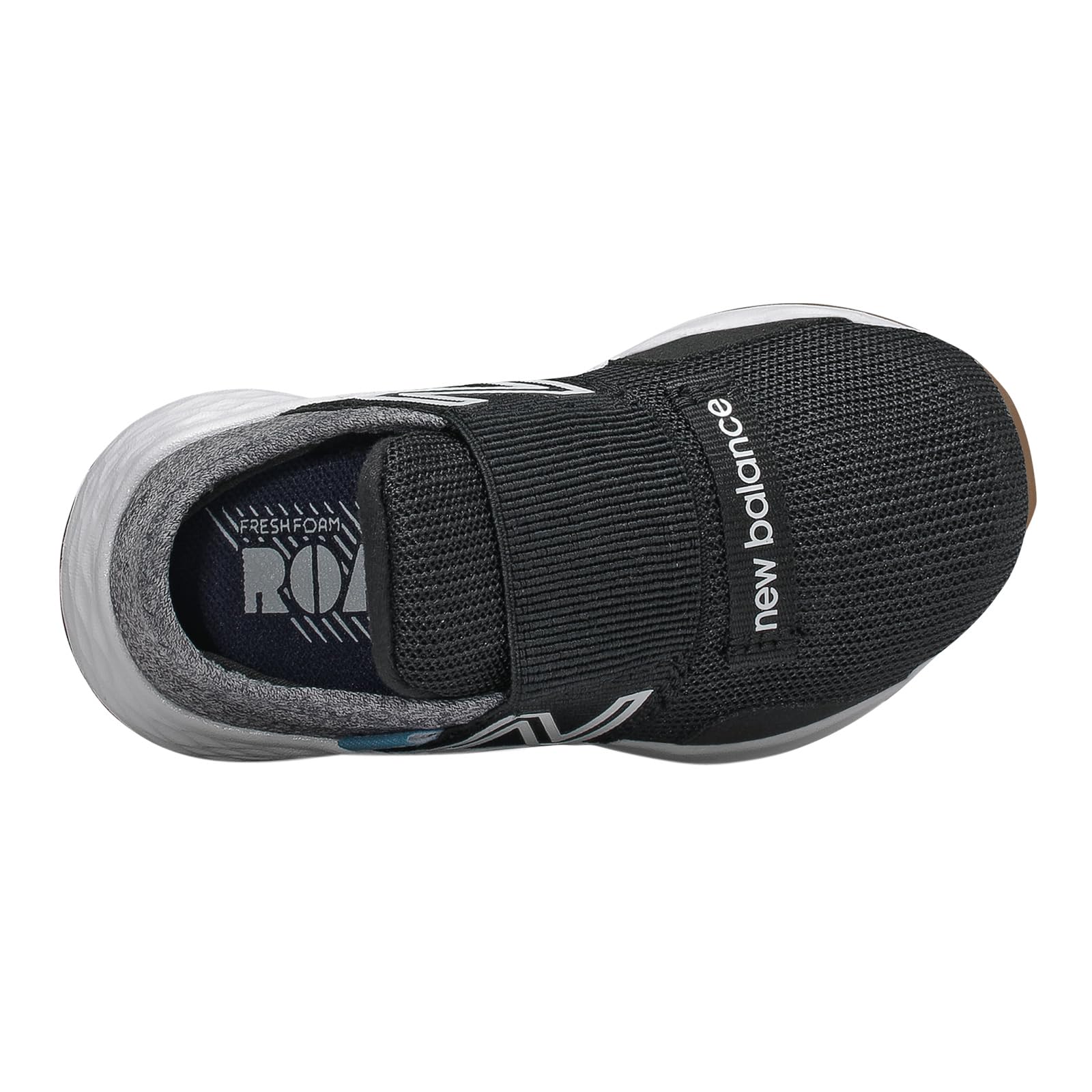 New Balance baby boys Fresh Foam Roav V1 Slip-on Sneaker, Black/Light Aluminum, 6.5 Wide Toddler US