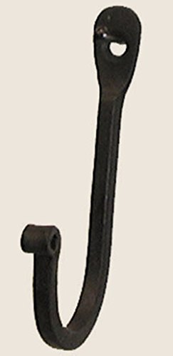Colonial Tin Works Vintage Hand Forged Iron Classic Early American Plain Hook Black Set of 12 (Set of 12)