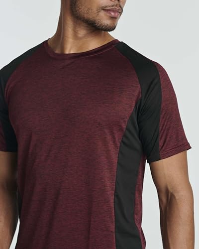5 Pack Men’s Active Quick Dri Dry Fit Crew Neck T Shirts Athletic Running Gym Workout Short Sleeve Tee Tops Camisas Para Hombres Summer