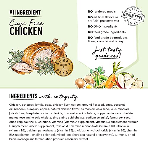 The Honest Kitchen Whole Food Clusters Puppy Grain Free Chicken Dry Dog Food, 1 lb Bag