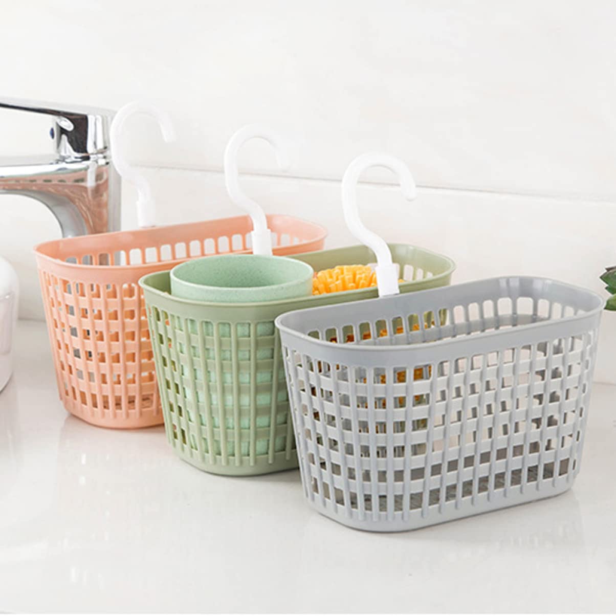 Cabilock Shower Organizer Hanging Shower Storage Shower Shampoo Holder Toiletry Bag Bin Hanging Shower Basket Bathroom Tote Sink Candy Kitchen Storage Organizer Cart Take a Bath