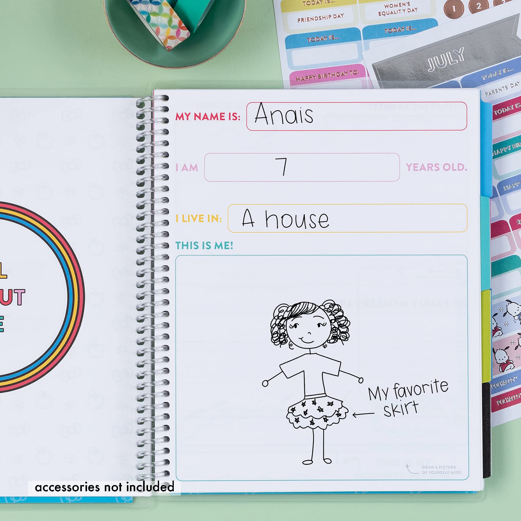 7" x 9" Hello Kitty & Friends x Erin Condren Kids Planner & Activity Book. 12-Month Undated Planner and Activity Sheets. Cute Gender Neutral Hello Kitty Theme with Sticker Sheets Included.