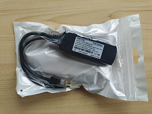 REVOTECH Gigabit PoE Splitter 12V 1A Output, IEEE 802.3af Standard Compliant 10, 100, 1000Mbps Power Over Ethernet Splitter Adapter for Security Camera CCTV Surveillance 5.5x2.1mm DC Plug (PS5712G)
