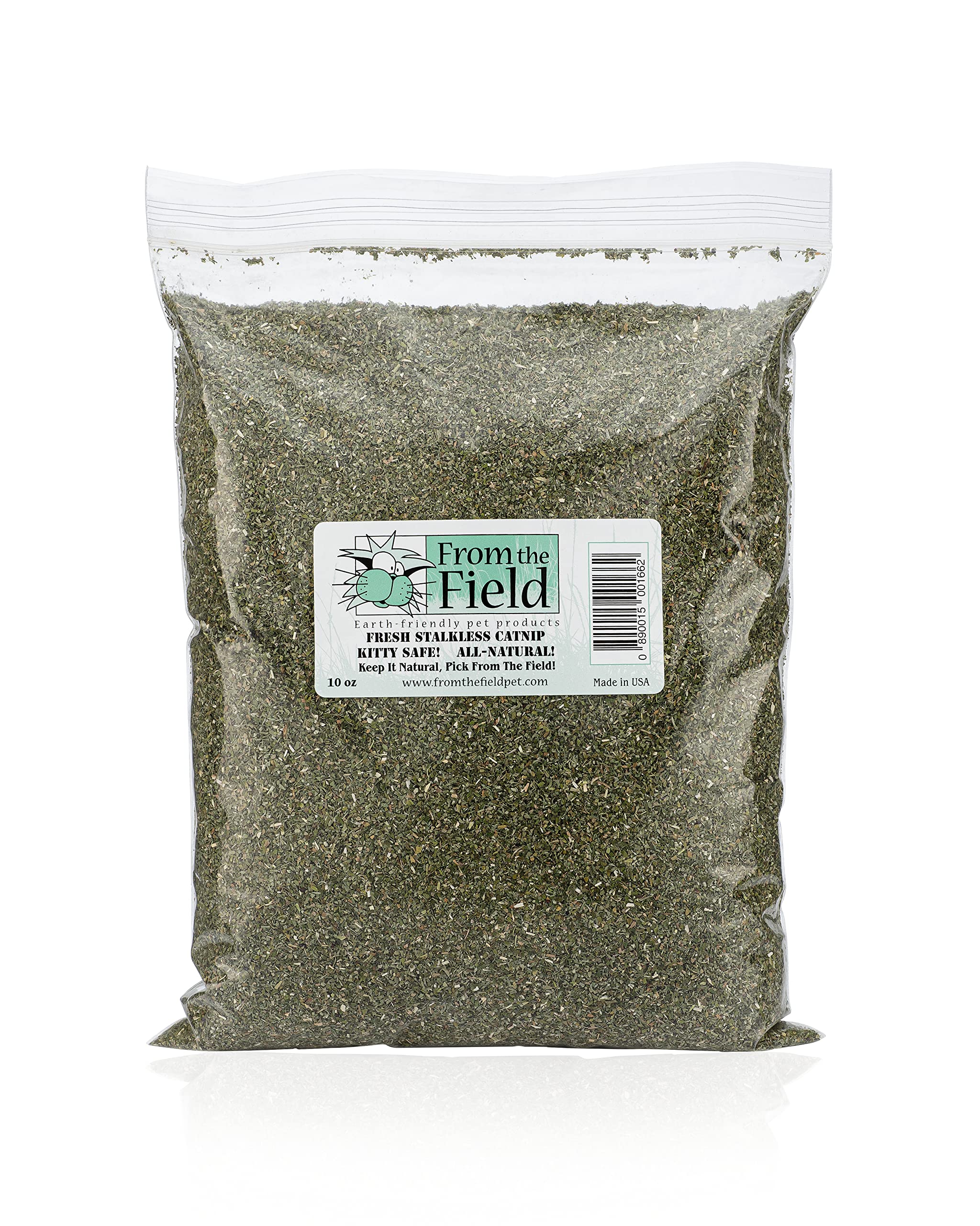 From the Field Catnip for Cats – All Natural Cat Nip, Finely Ground without Stalks or Stems, Resealable – Fresh, Potent and Grown in the USA Promotes Cat Exercise, Play and Engagement [Size Variation]