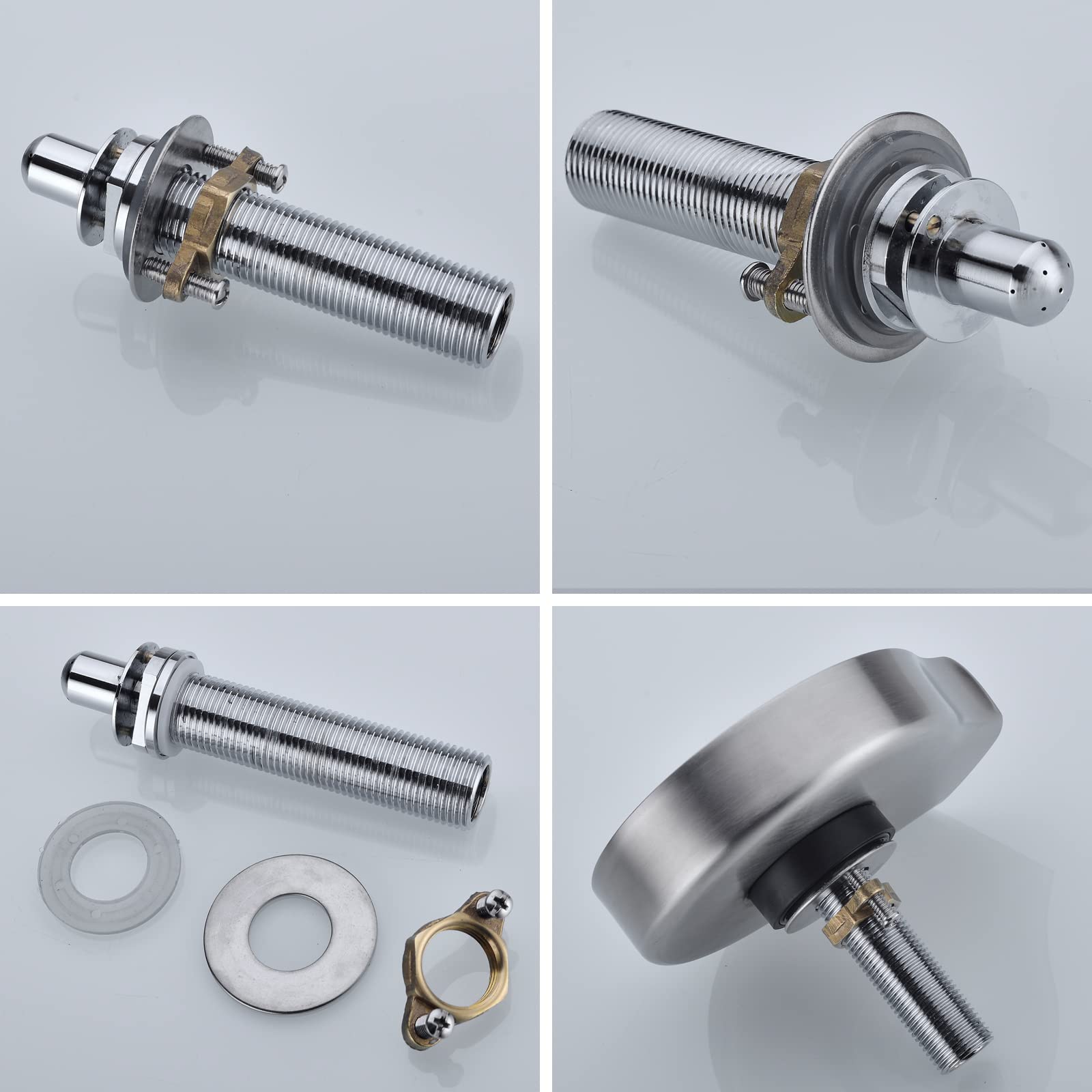 RANDOM Solid Metal Kitchen Sink Glass Rinser,Faucet Glass Rinser for Kitchen Sinks,Bottle Washer,Kitchen Sink Accessories,Stainless Steel,Brush Nickel.