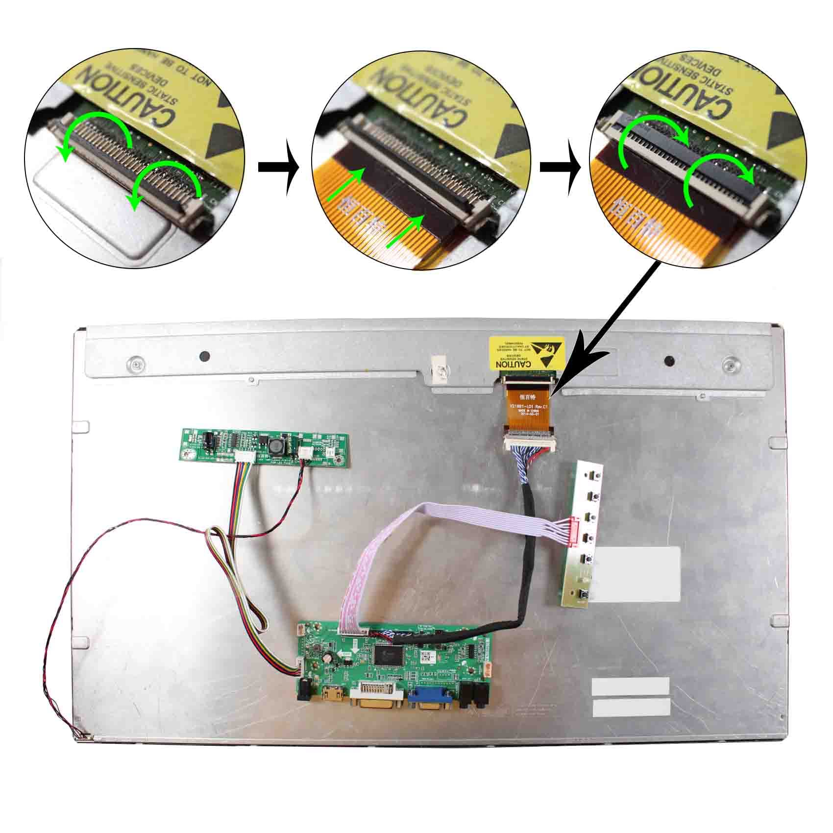 VSDISPLAY HD-MI VGA DVI LCD Controller Board M.NT68676 Work for 23 inch 1920x1080 LED Backlight 30 pin LVDS Panel : LTM230HT09 LTM230HT10 LTM230HT11 LTM230HT12
