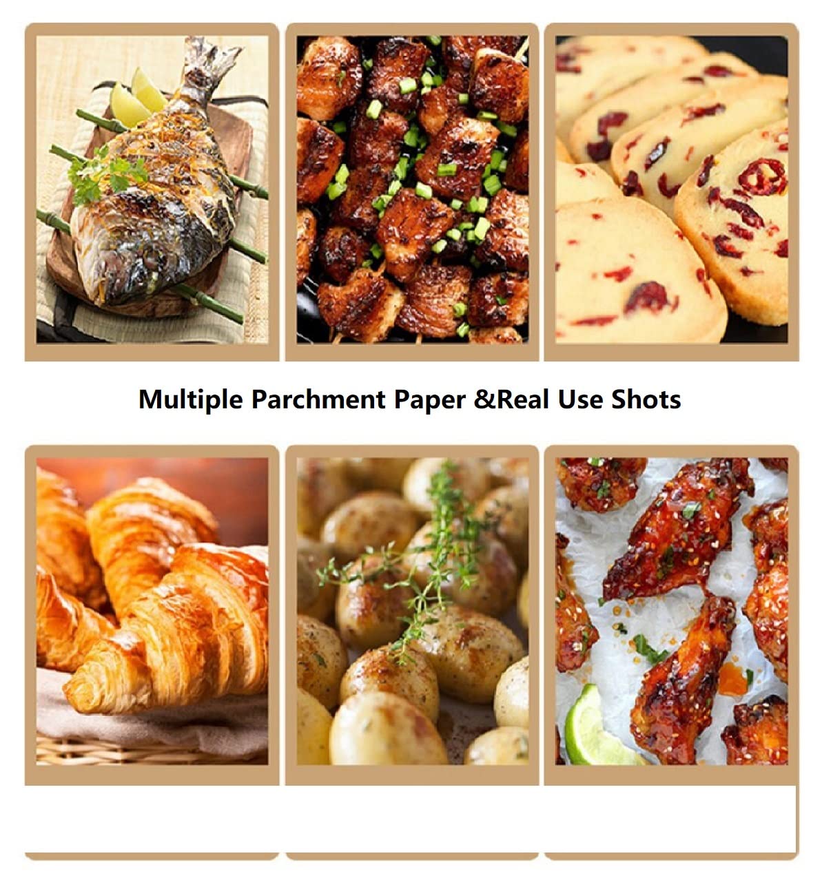 7.5x11.5 Inches Parchment Paper, 100 Pcs Pre-cut Parchment Paper Sheets, Greaseproof Paper Liner for Cooking, Grilling, Steam, Baking Pan, Air Fryer, Steaming