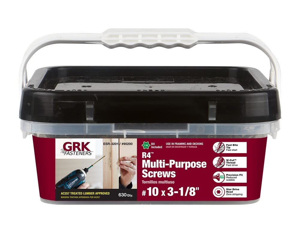 GRK Fasteners 95200 R4#10 x 3-1/8" Screws 630CT