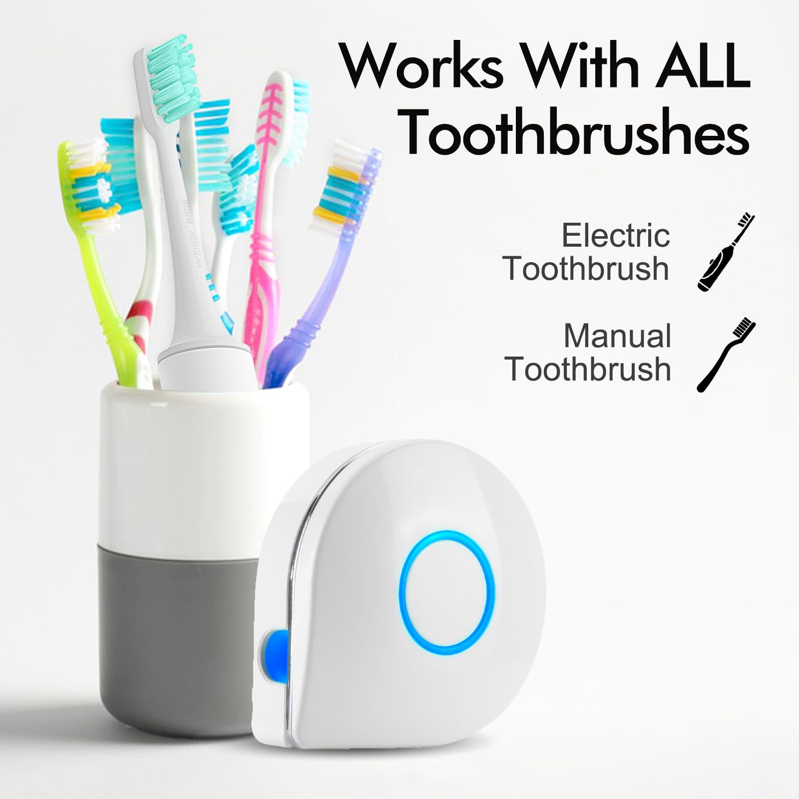 TAISHAN Toothbrush Case,Rechargeable Portable Mini Travel Toothbrush Holder,Fits All Toothbrushes for Both Electric and Manual Toothbrushes,Safety Feature, for Home and Travel