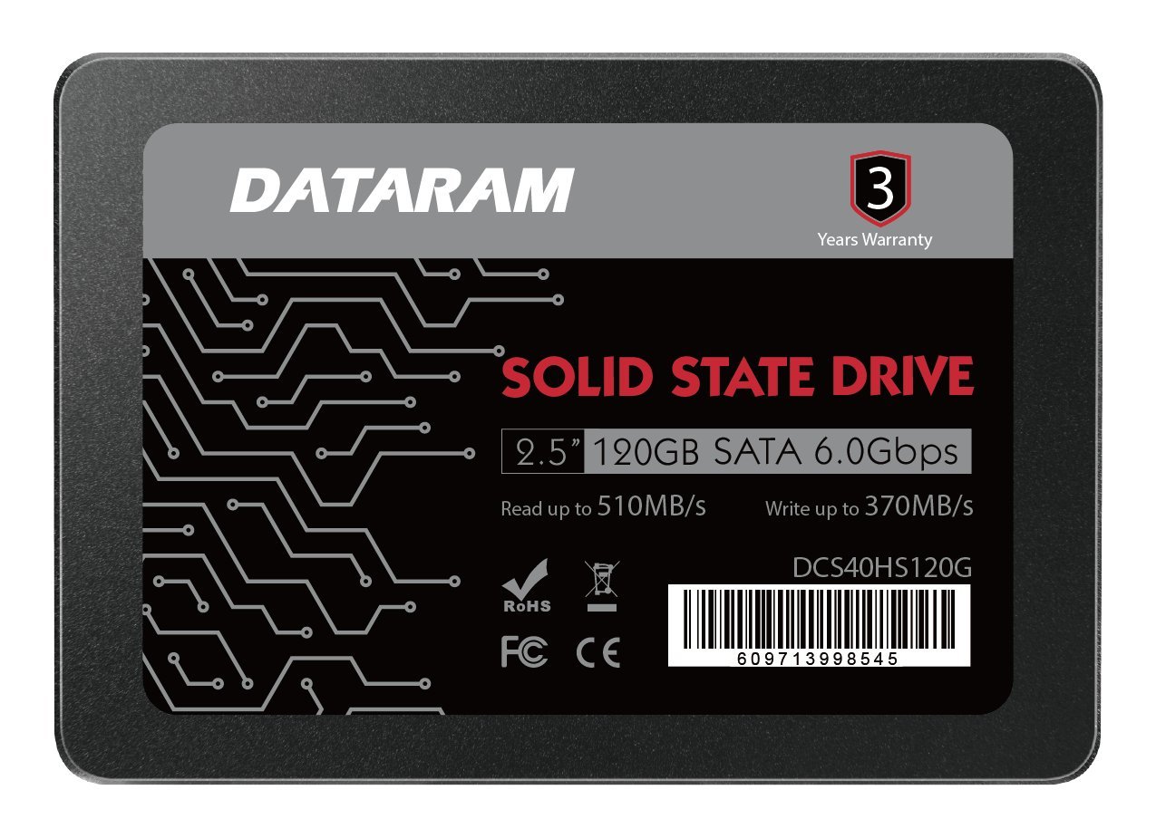 Dataram 120GB 2.5" SSD Drive Solid State Drive Compatible with HP PRODESK 600 G3 (Mini)