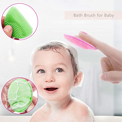 OBSCYON 6 Pieces Soft Silicone Face Scrubber Facial Cleansing Brush Pore Cleansing Pad, Lip Exfoliator Brush, Silicone Face Mask Brush for Skin Care
