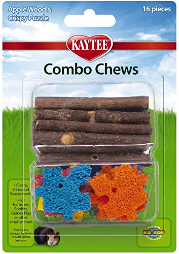 Combo Apple Wood & Crispy Puzzle Small Animal Chew Toy [Set of 3]