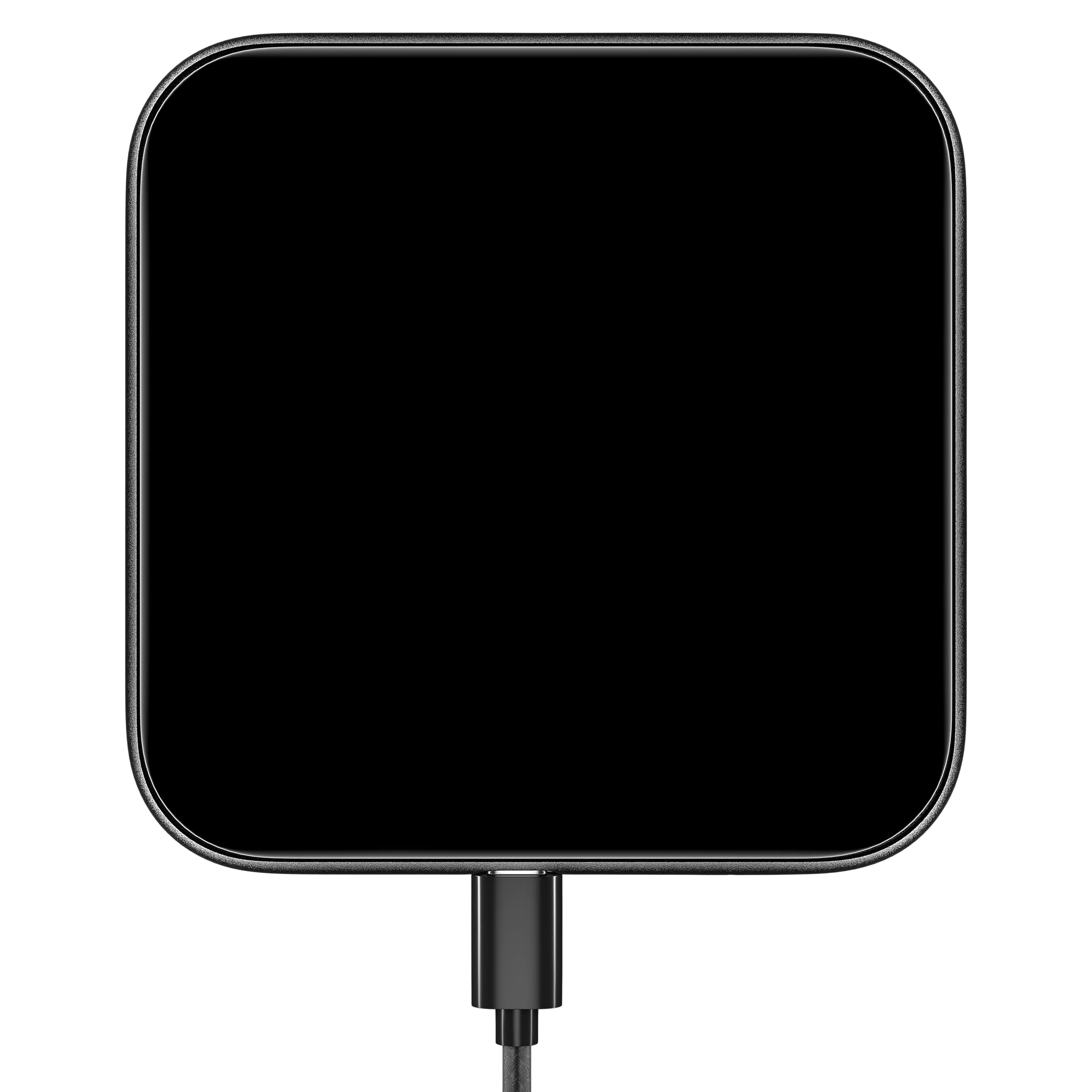 POWERCELL Wireless Charging Pad for iPhone 15 | 15W EPP Fast Charge Ready | Square Shaped Glass Top Aluminum Shell | USB to USBC Cable | Compatible with All Qi-Certified Devices | NO Power Adapter