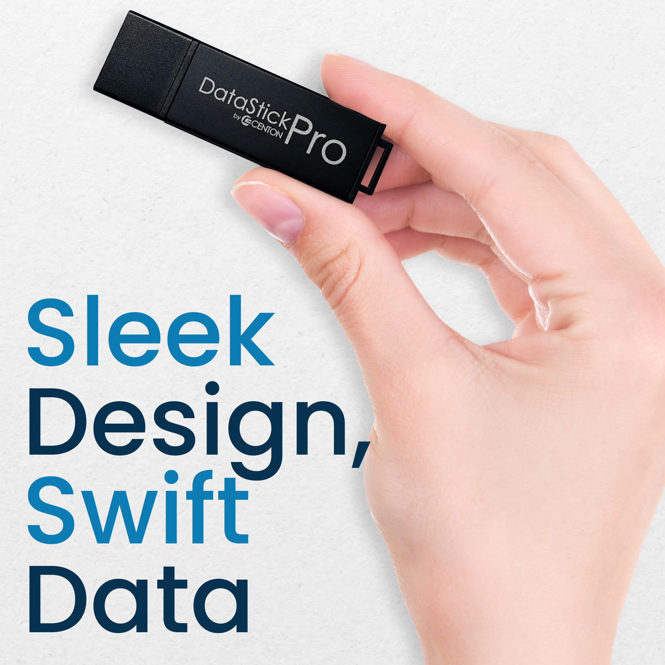 Centon Electronics MP Valuepack USB 3.2 Gen1 DataStick Pro Flash Drive, 64 GB, 10 USB Flash Drives, 10 Pack, Black