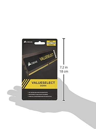 Corsair CMV16GX4M1A2133C15 Value Select Series 16GB (1x16GB) DDR4 2133MHz (PC4-17000) CL15 DIMM