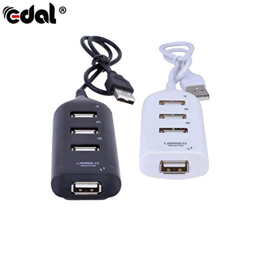 Lysee USB Cables - High Speed Micro Mini 4 Ports USB HUB 2.0 Splitter Adapter USB Cable Converters fo rLaptop PC Notebook Receiver Computer - (Color: Black, Length: 42cm)