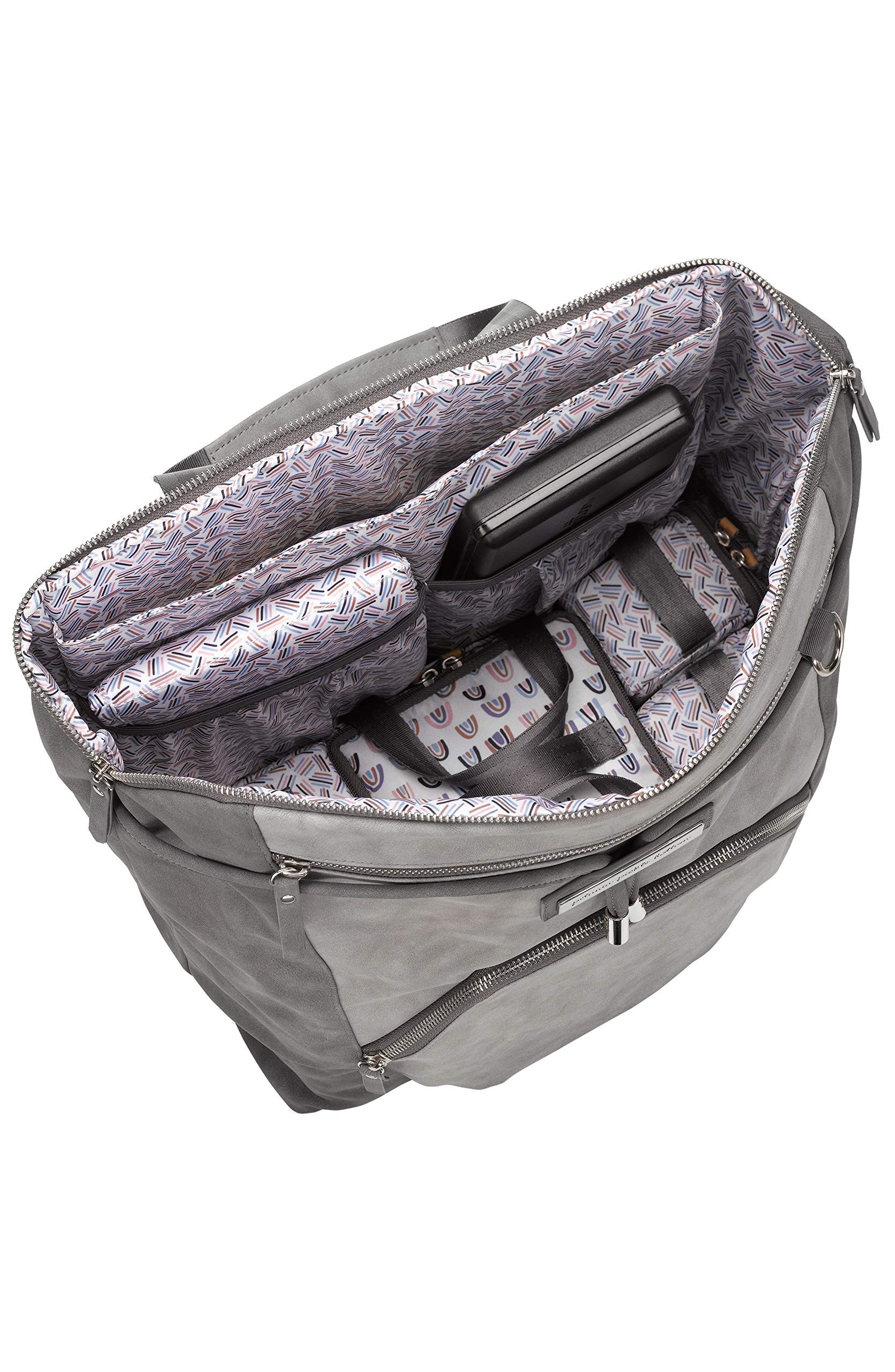 Petunia Pickle Bottom Cinch Convertible Backpack - Baby Bag - Baby Diaper Bag for Parents - Baby Backpack Diaper Bag - Stylish, Spacious, Secure Backpack for Busy Modern Moms & Dads - Pewter