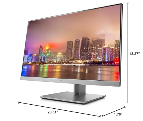 HP EliteDisplay E233 23 Inch IPS LED Backlit Monitor (1FH46A8#ABA) 4-Pack Display Bundle with Fully Adjustable Four Monitor Stand and Desk Mount Clamp