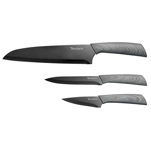 Hampton Forge Tomodachi HMC01A612C Raintree Ash – 3 Piece Knife Set with Matching Blade Guards