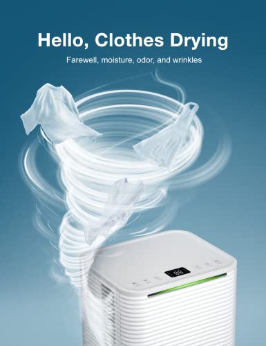 BUBLUE 2000 Sq. Ft Dehumidifier for Basements, Home and Large Room with Auto or Manual Drainage | 36 db Industry Leading Noise Reducing | Integrated Air Filters, 3 Operation Modes, Clothes Drying