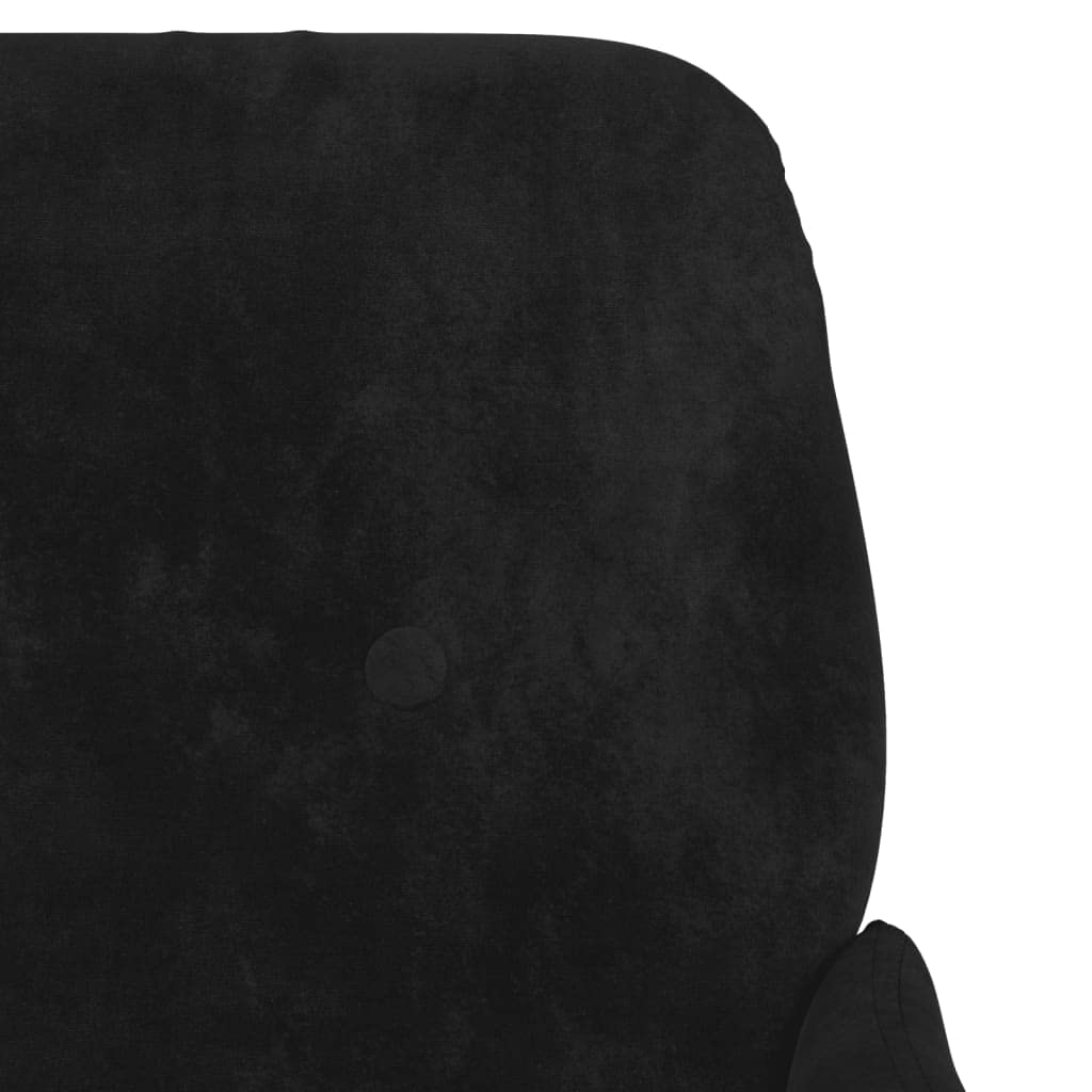vidaXL Loveseat, Accent Velvet Upholstered Loveseat with Armrests, Modern Couch Bench for Dining Room Living Room Bedroom, Black Velvet