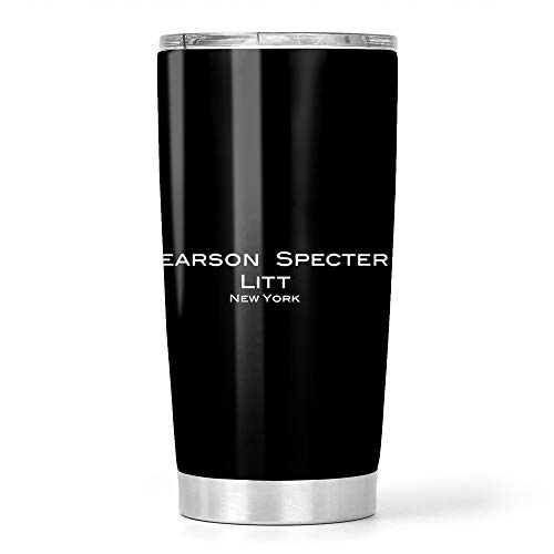 Suits Pearson Specter Litt Logo Stainless Steel Tumbler 20oz Travel Mug