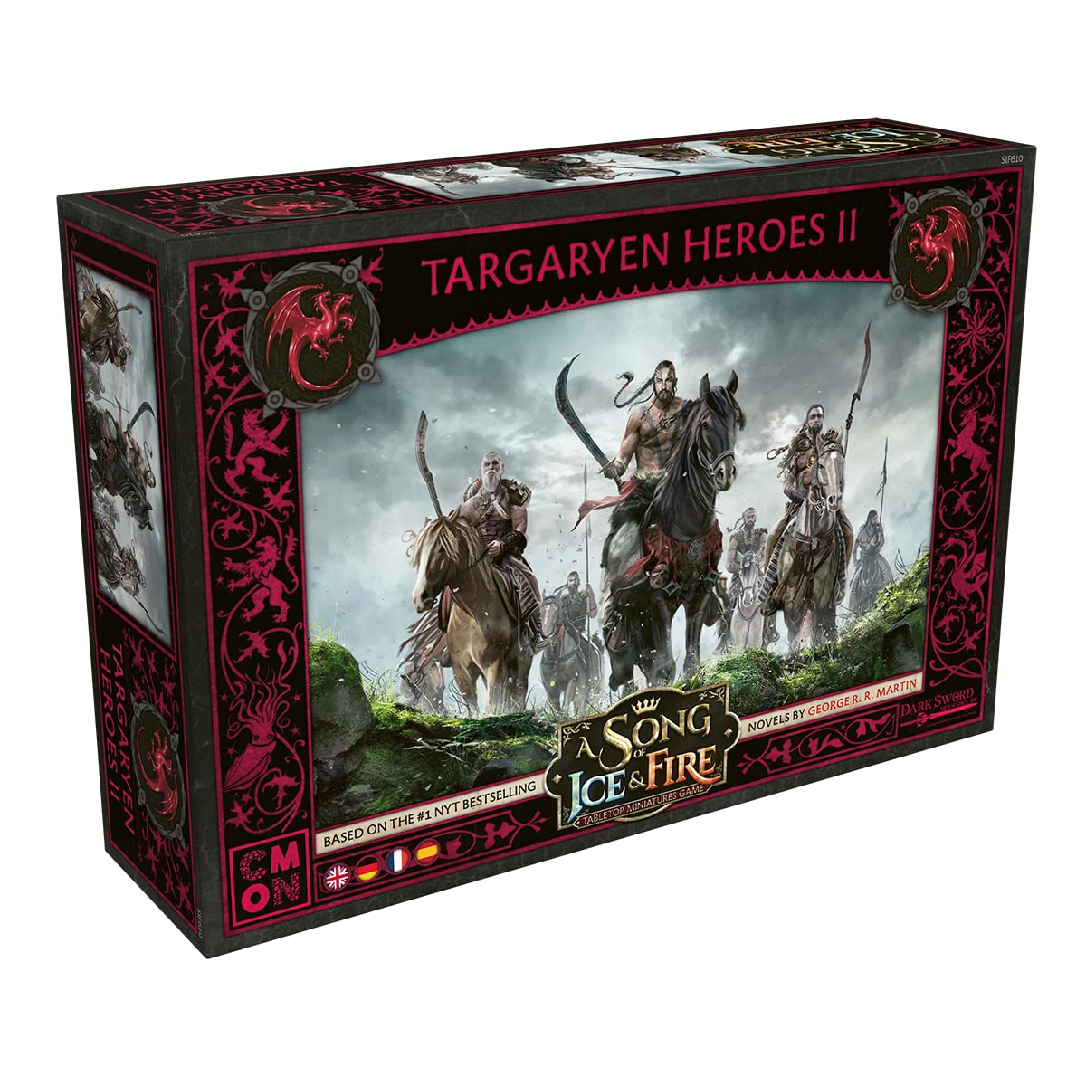 CMON A Song of Ice and Fire Tabletop Miniatures Targaryen Heroes II Box Set - Lead Legendary Heroes in Battle, Strategy Game for Adults, Ages 14+, 2+ Players, 45-60 Minute Playtime, Made