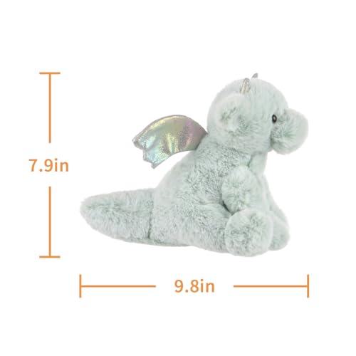 Apricot Lamb Toys Plush Green Plush Dragon Dinosaur Stuffed Animal Soft Cuddly Perfect for Child (Green Plush Dragon, 8 Inches)