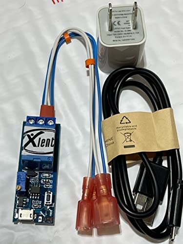 5 Volt Relay Switch KIT, NV 2020-2 Voice Control Your Fireplace from Anywhere and Works with Any Smart Outlet. (Relay Kit - with Power Adapter and Micro USB Cable) Xlentcomfortzone