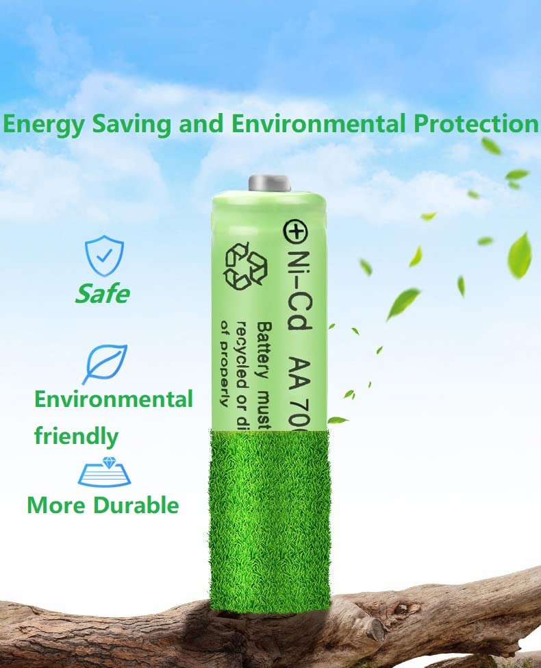 Cotchear 1.2V AAA Rechargeable Battery, AAA 700mAh Rechargeable Ni-MH Batteries 4 Pcs AAA Battery - Rechargeable Cycle Used More Than 500 Times (4 pcs)