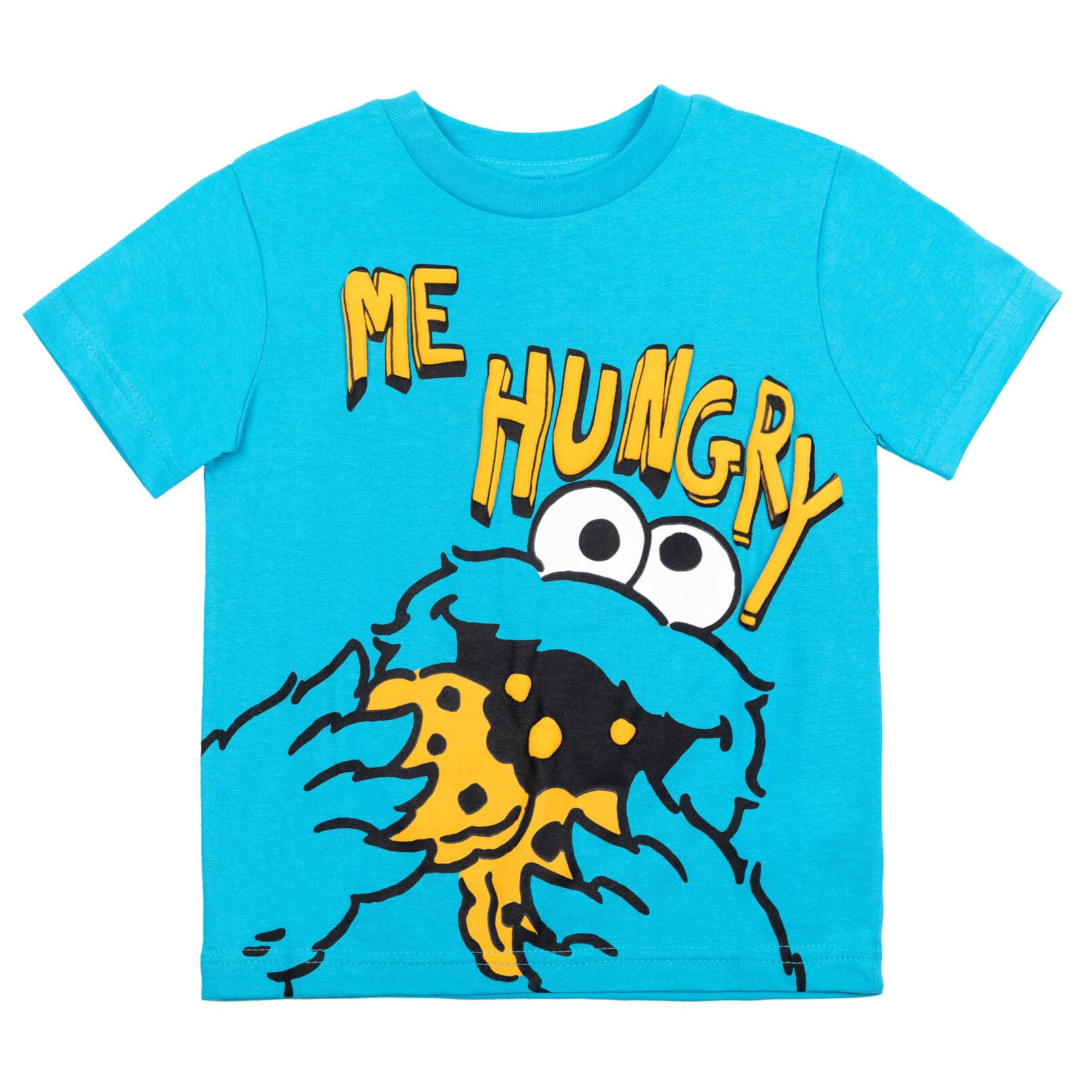 Sesame Street Cookie Monster Infant Baby Boys Graphic T-Shirt and Shorts Outfit Set Blue/Gray 24 Months