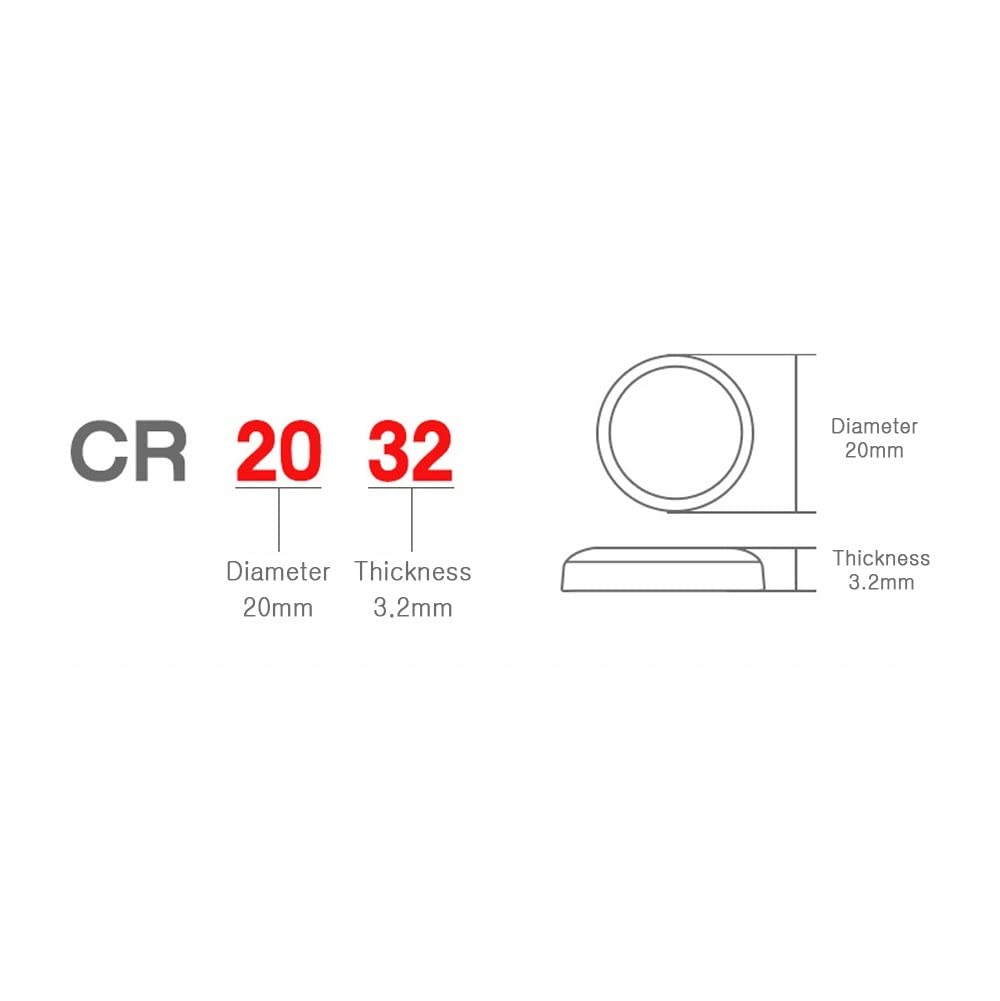 Cotchear CR2032 Lithium Batteries, 5Pack 2032 Battery 3V Lithium Battery BR2032 DL2032 ECR2032 CR 2032 for Car Remote Controls,Watch,Toys