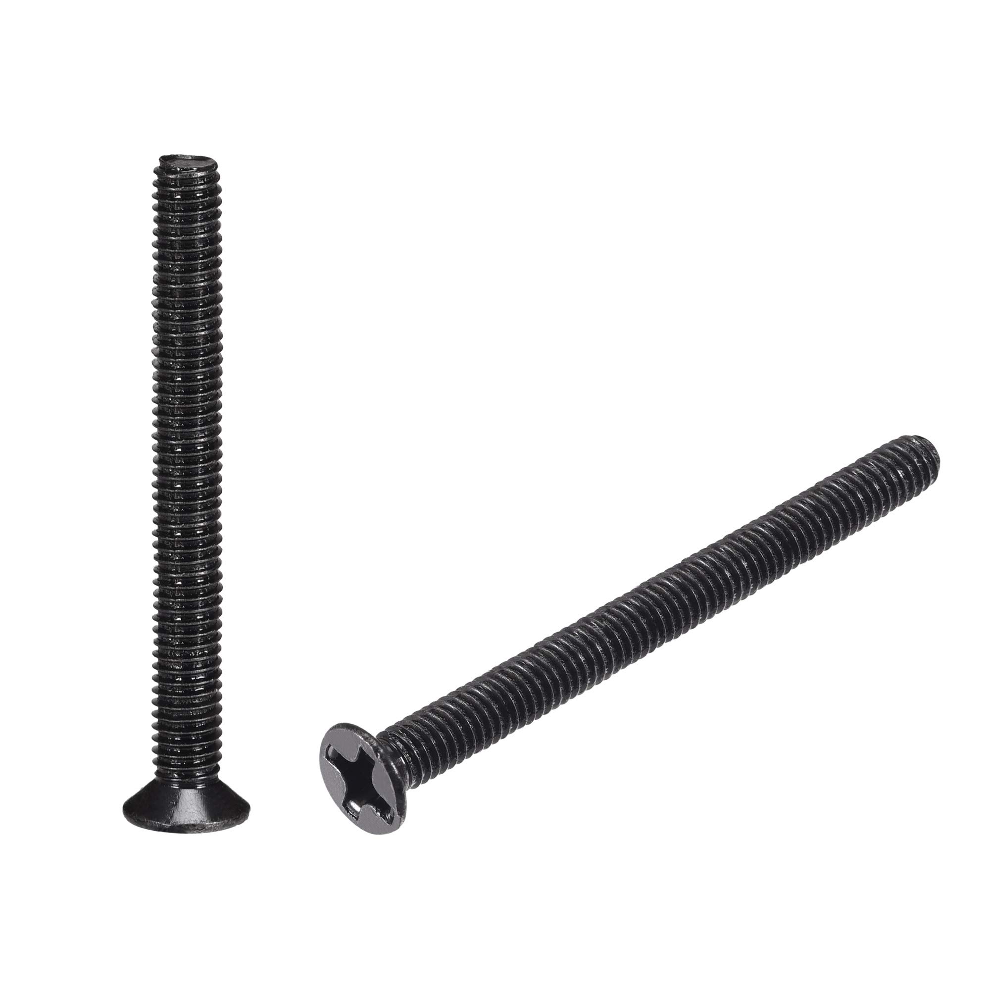 uxcell M3 x 35mm Phillips Screw Fastener Black for Laptop PC TV Fan Switch 200pcs