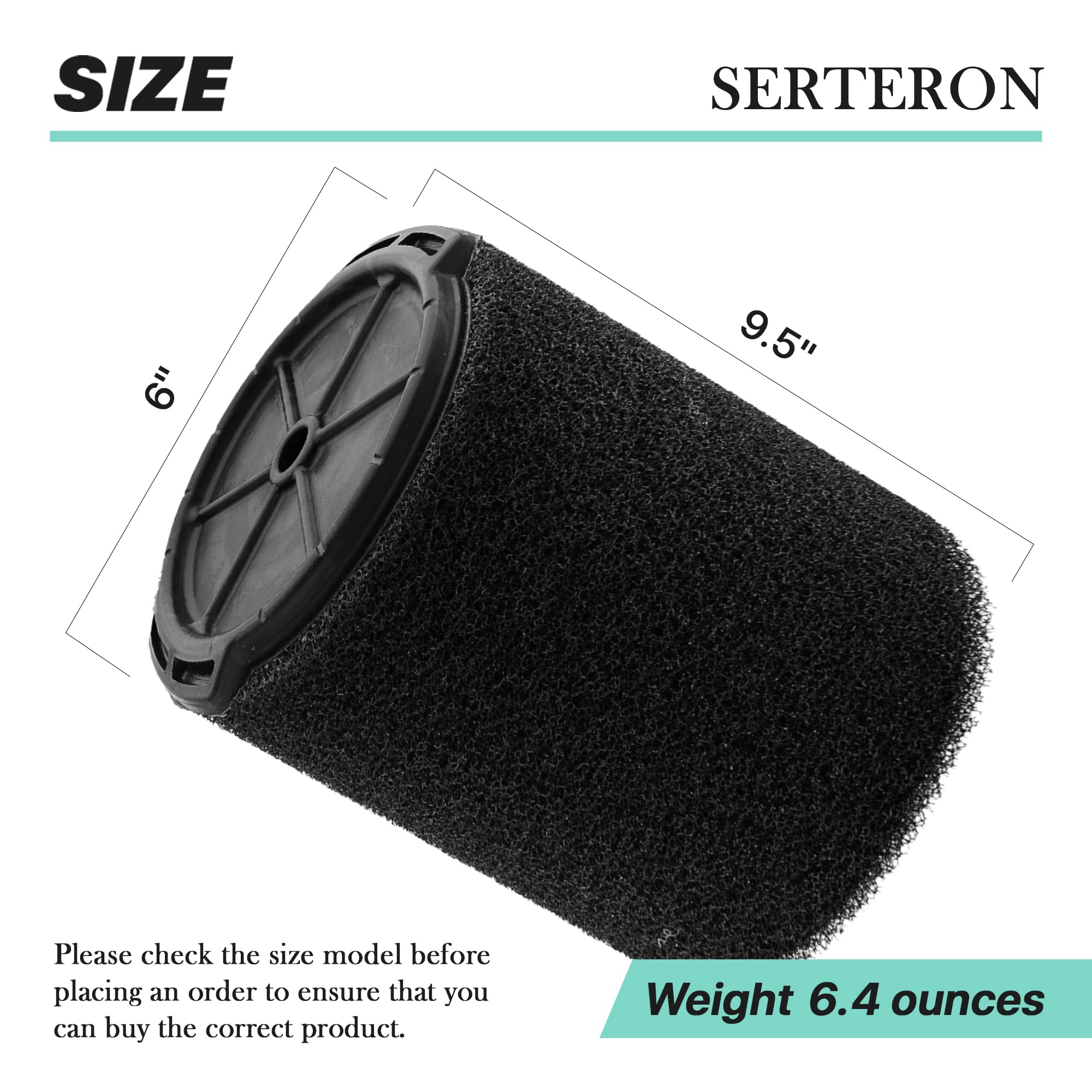 VF7000 Replacement Filter Compatible with Ridgid Wet Only Vac Filter for Ridgid 5-20 Gallon Wet/Dry Vacuums 2pack