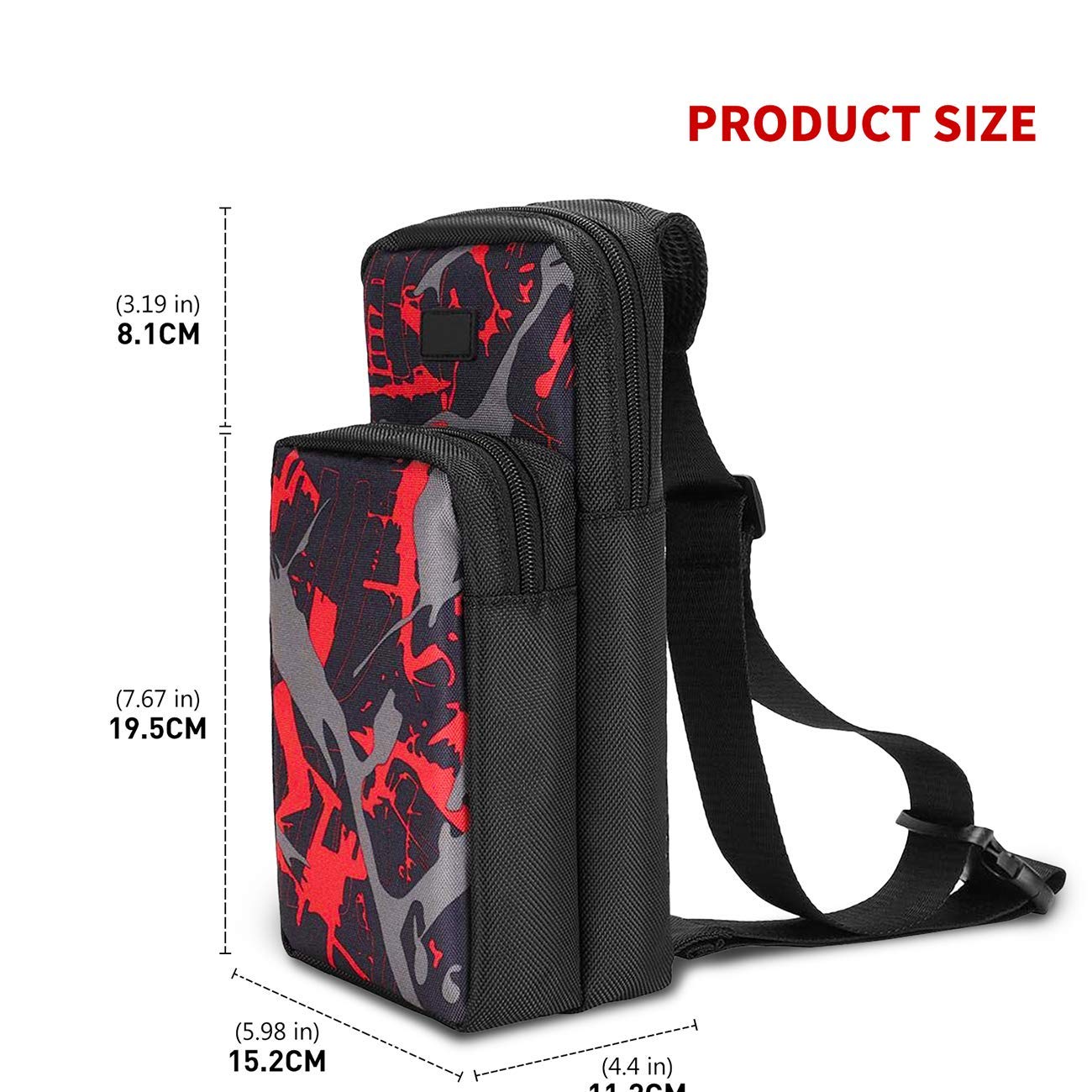 AIOMEST Travel Carry Bag for Switch, N-Switch Accessory Durable Shoulder Bag, Cross body Backpack with Breathable Mesh, Carrying Case for Game Sets