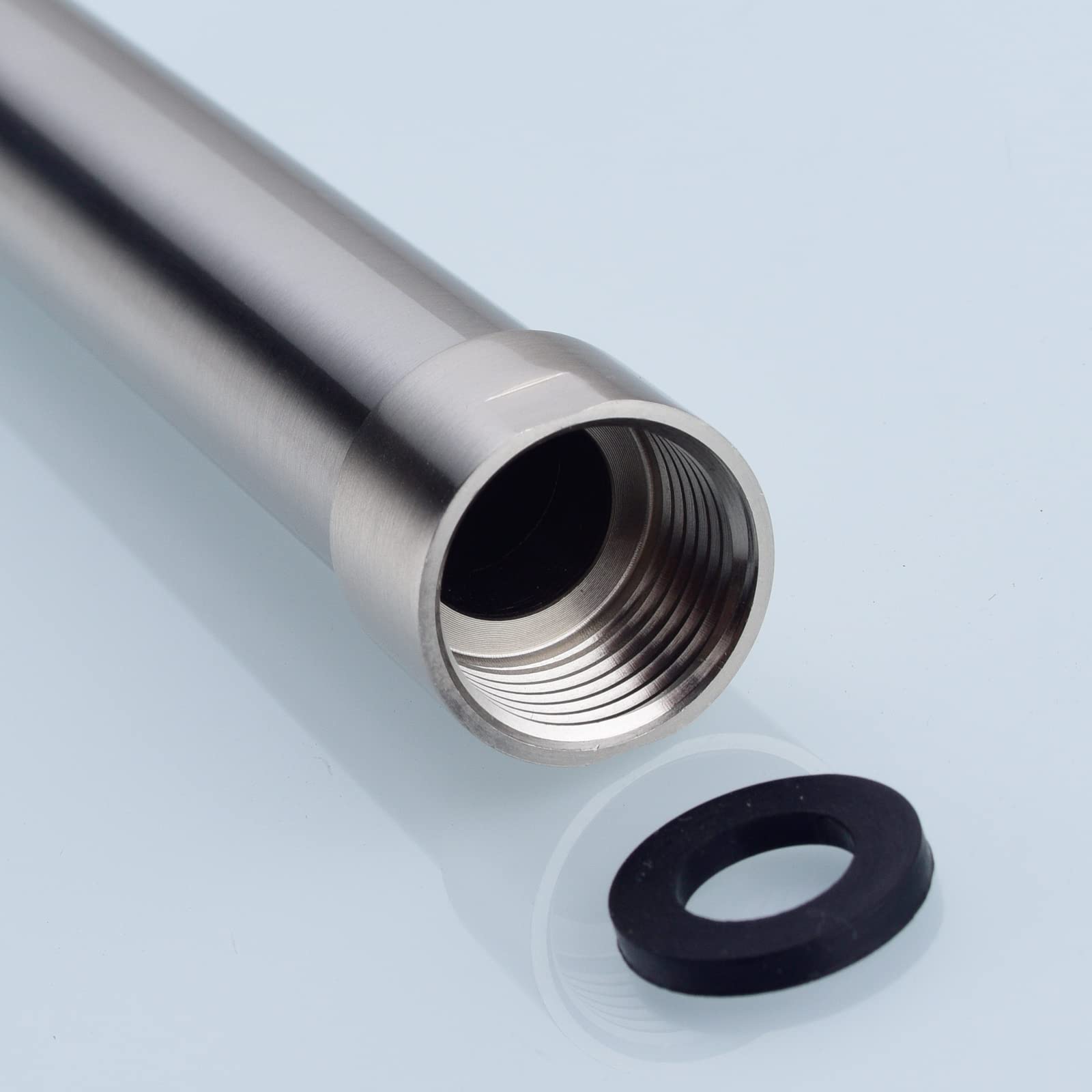 4 Inch Shower Head Extension Arm, Female to Male 1/2 Inch Extender, Stainless Steel, Brushed Nickel