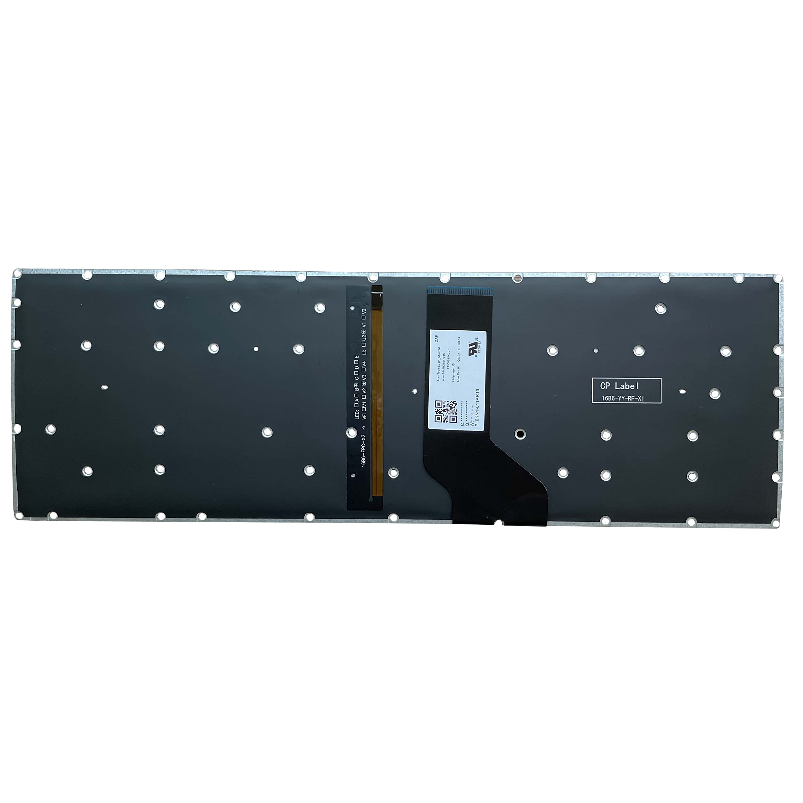 KB US Layout Notebook Keyboard for Acer Nitro 5 AN515 AN515-51 AN515-52 AN515-53 Series Laptop P/N: N17C1 N16C7 Series red Font, with Backlight, Frameless