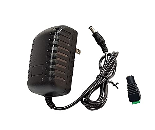 Jieyitech 12V 2A 24W Power Adapter Supply 100-240V AC to DC 2.1mm X 5.5mm US Plug 12v 2 Amp Switching Power Supply for 12v LED Strip Light, CCTV Security Camera BT Speaker Webcam Router