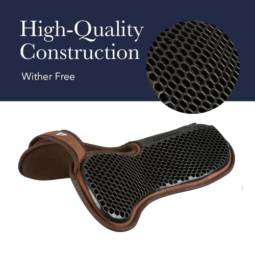 LeMieux Wither Free Half Saddle Pad - English Saddle Pads for Horses - Equestrian Riding Equipment and Accessories (Navy - Large)