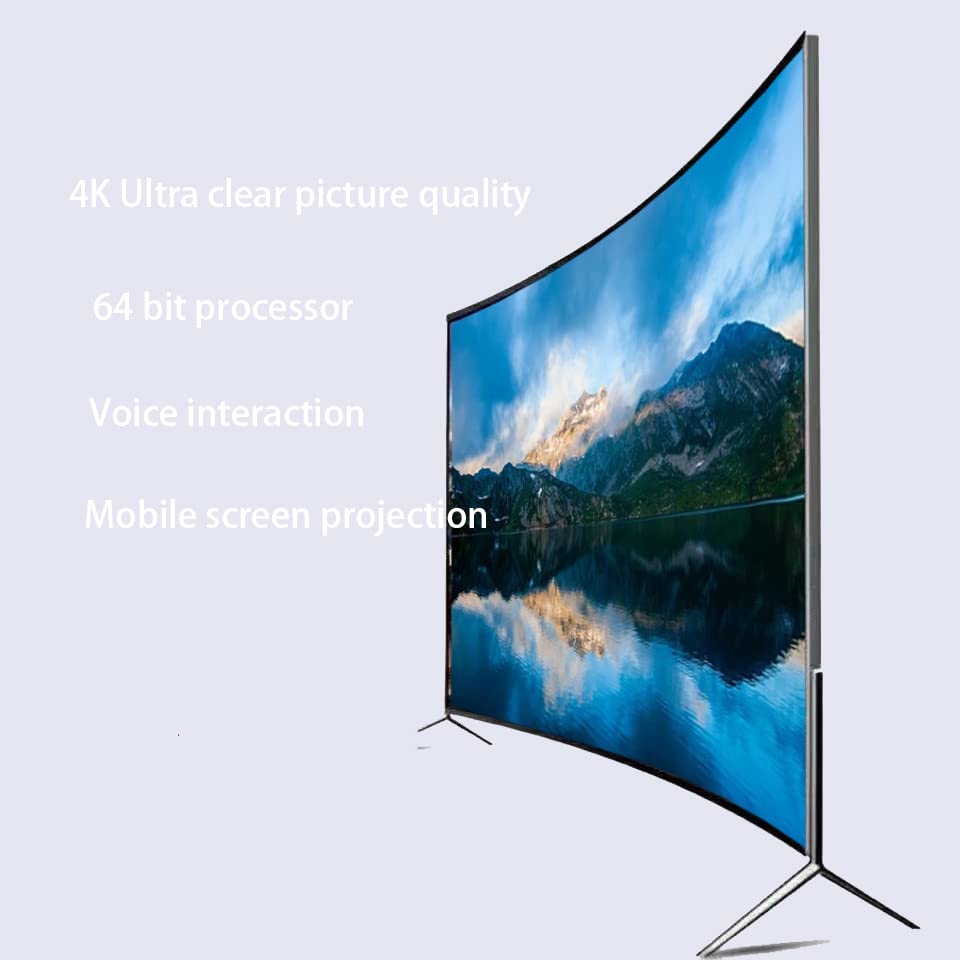 4k Black High-Definition Curved Surface 80 Inch LCD TV 50 Inch Network Voice Intelligent Maximum Resolution 3840 * 2160