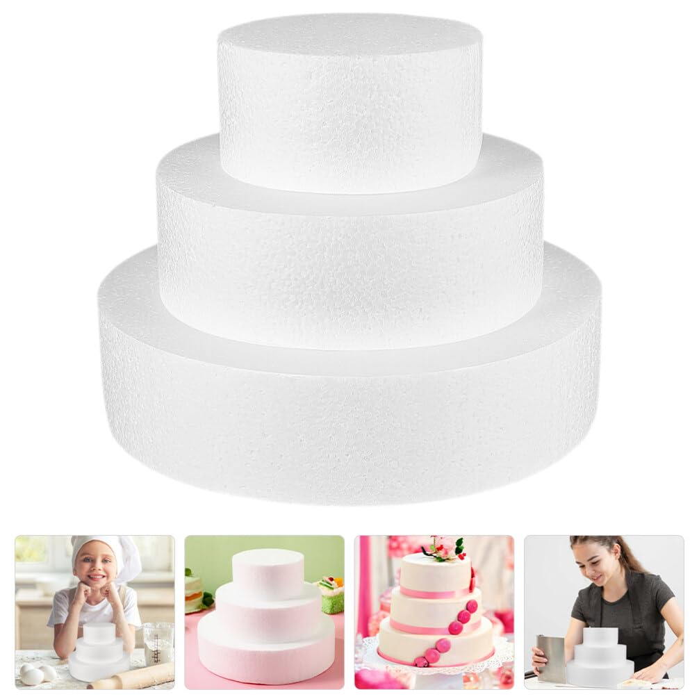 3pcs Prosthetic Foam Cake Model Cupcake Dummies Foams Cake Model Simulated Dummy Cake Baking Cake Dummies Cake Prop Cake Model Diy Cake Model Cake Dummy 7c Prosthesis Wedding White
