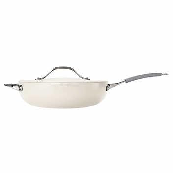 5-Quart All-In-One Ceramic Non-Stick Pan 5-Quart All-in-One Plus Pan is a versatile 5-piece set designed to do multiple things in the kitchen