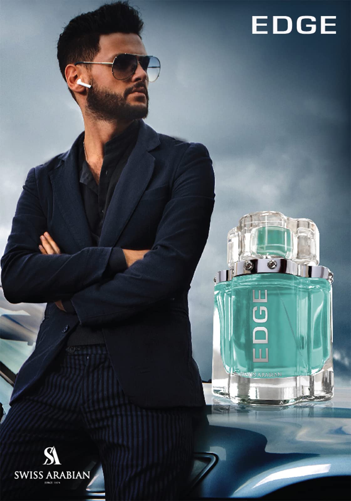 Swiss Arabian EDGE - Luxury Products From Dubai - Long Lasting, Addictive Personal EDP Spray Fragrance - Seductive Signature Aroma - 3.4 oz