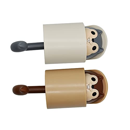 Maydahui 4PCS Squirrel Shaped Adhesive Wall Hook Cute Cartoon Animal Wall Hooks for Kids Room Living Room Bedroom Home Decoration