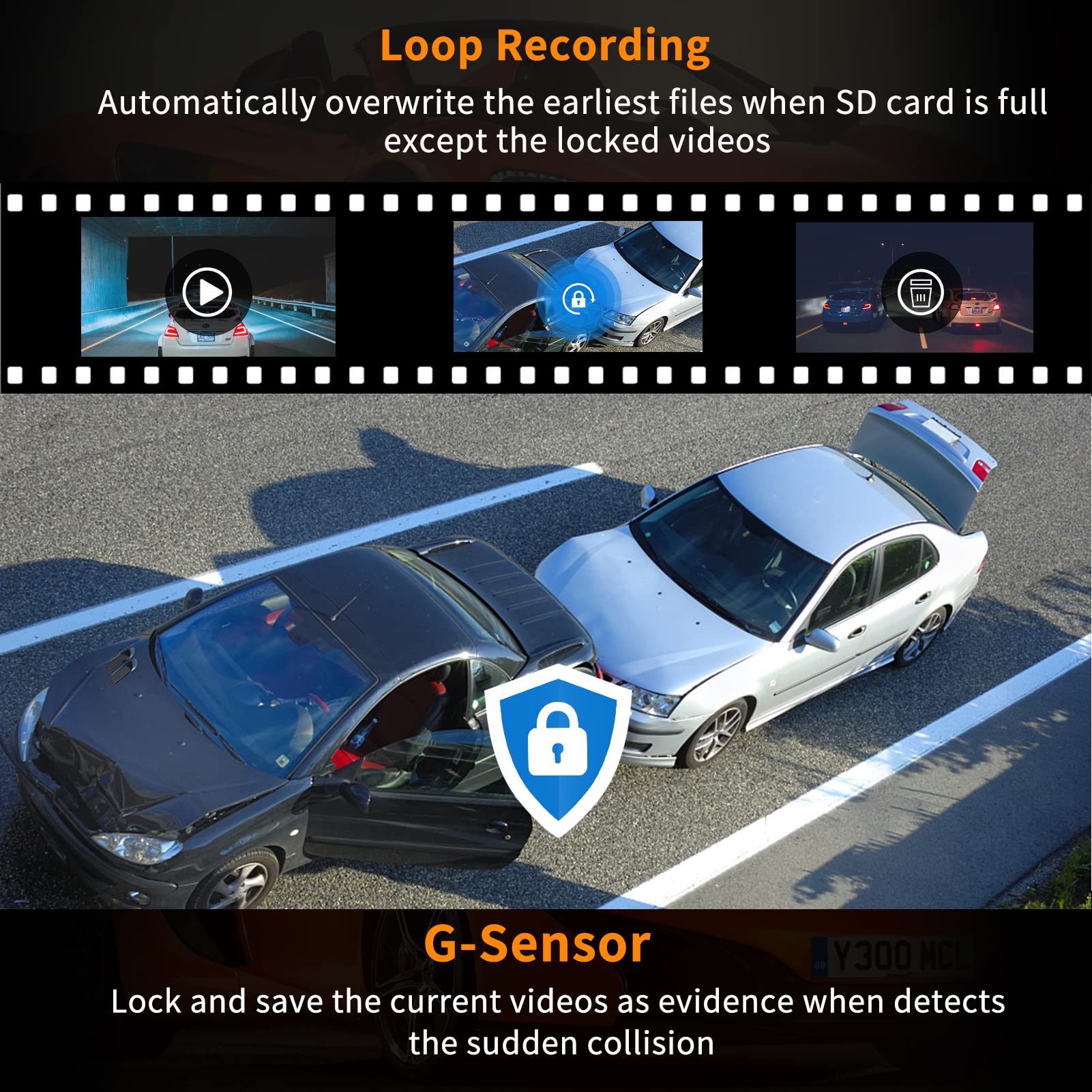 4K Mirror Dash Cam, 12" Dash Cam Front and Rear 4K+1080P Backup Camera, Rearview Mirror Camera with Touch Screen, Voice Control, Night Vision, Parking Monitor Dual Dash Camera for Cars