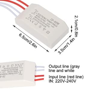 Electronic Transformer 220V to AC 12V Buck Transformer Voltage Converter 20-60W Smart power Driver Full Power