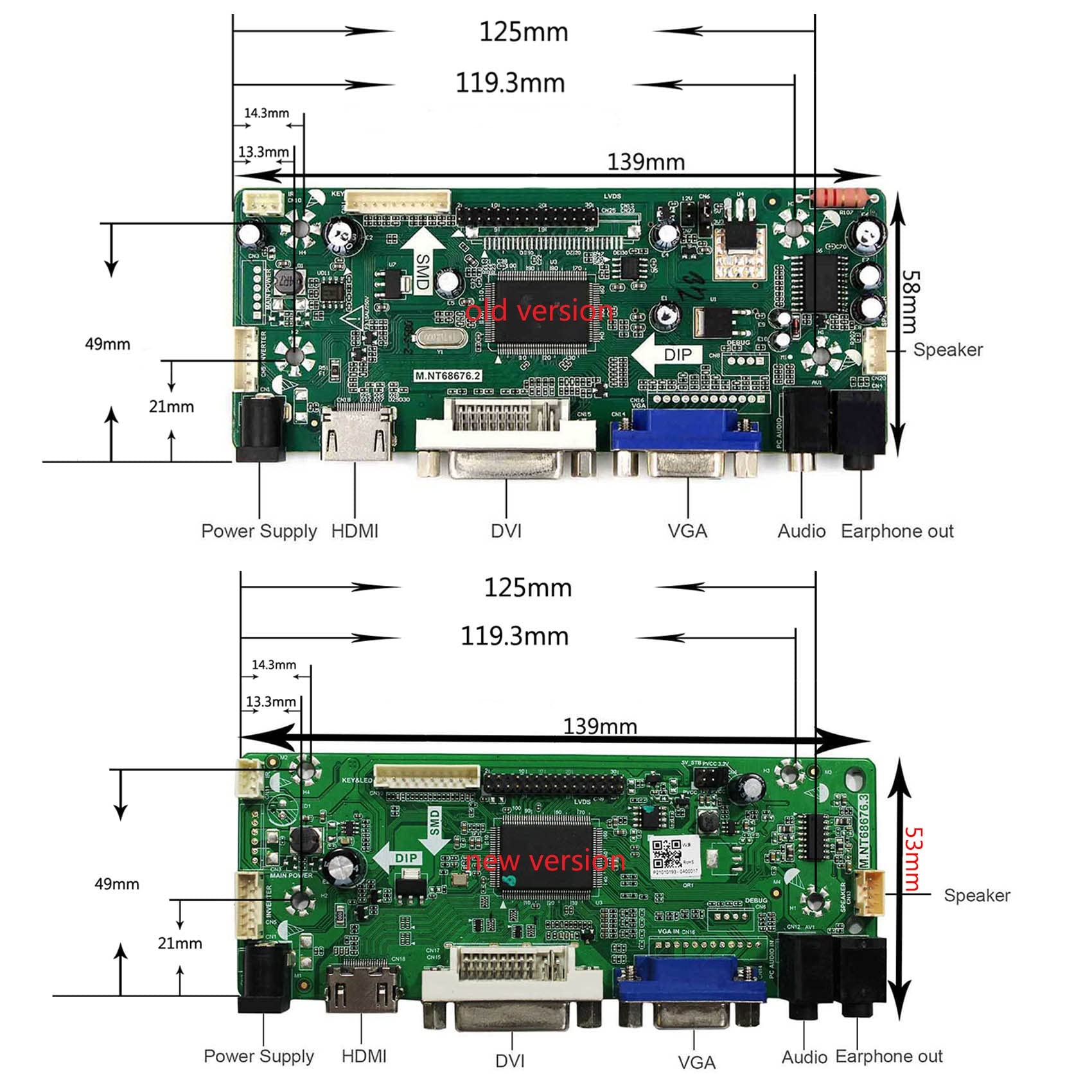 VSDISPLAY HDMI DVI VGA Audio LCD Controller Board for 20.1inch 1680x1050 M201EW01 V0 LTM201M2-L02 LM201WE3-TLB1 30Pin 6CCFL LVDS LCD Screen