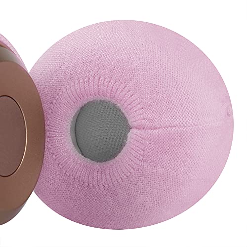 Geekria 2 Pairs Flex Fabric Headphones Ear Covers, Washable & Stretchable Sanitary Earcup Protectors for On-Ear Headset Ear Pads, Sweat Cover for Warm & Comfort (S/Pink)